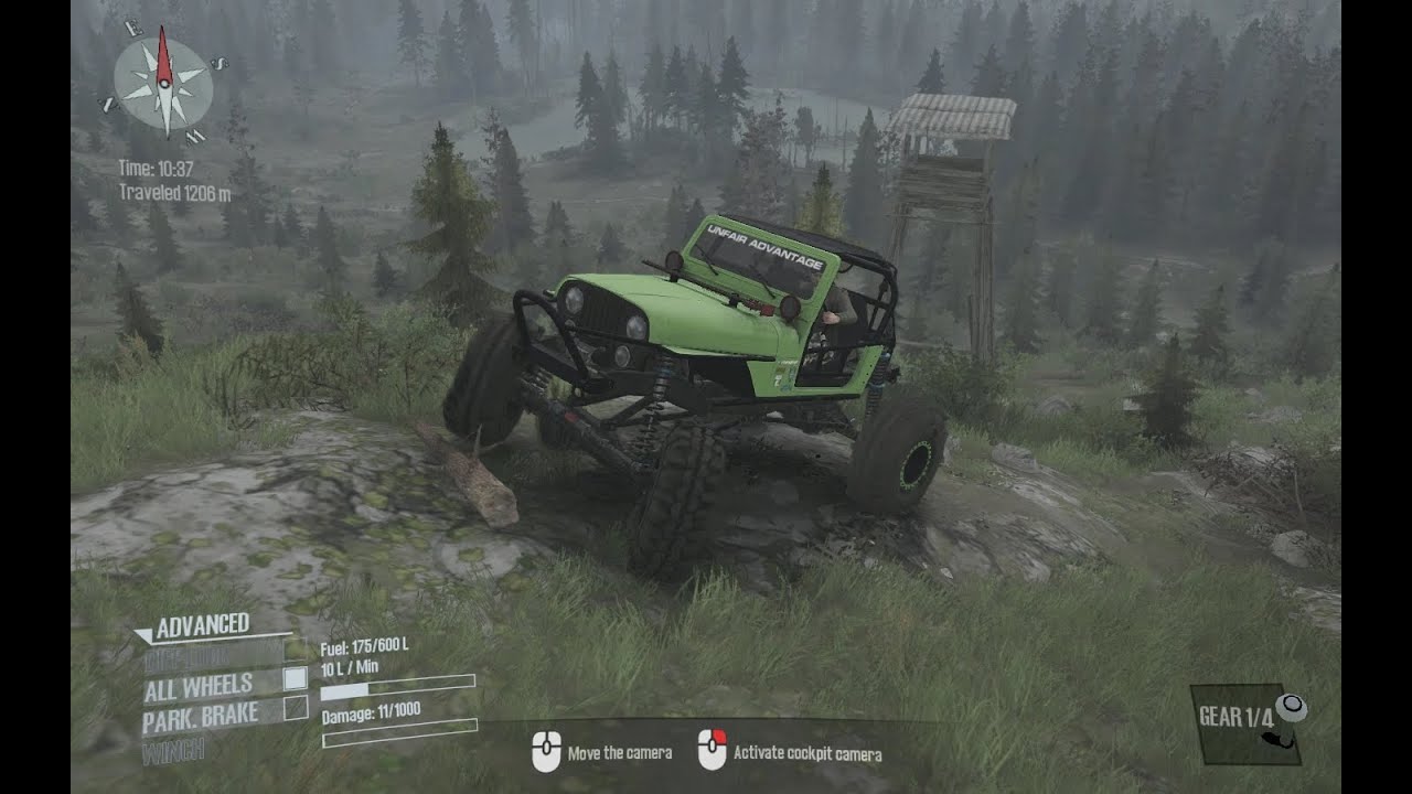 MudRunner Free Offroad Drive with Extreme Spun CJ Buggy Green (4x4 ...