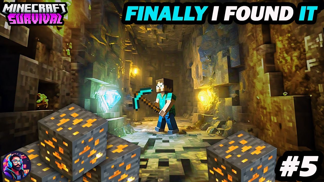 OMG! FINALLY I FOUND IRON & GOLD ORE IN HUGE SECRET CAVE IN MINECRAFT ...