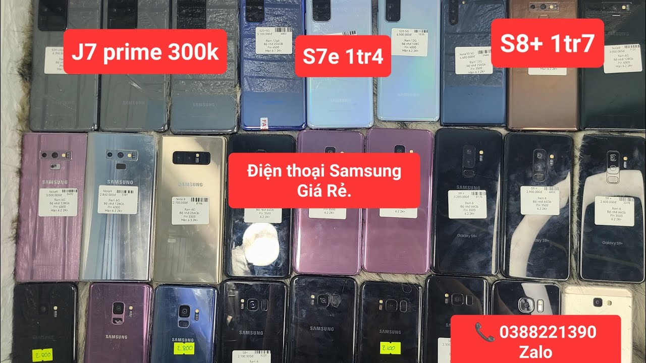 Điện thoại Samsung Giá Rẻ Thanh lý J7 prime 300k S7e 1tr4 S8+1tr7 Note8,9,10 S9,20-5G S20 Ultra ...