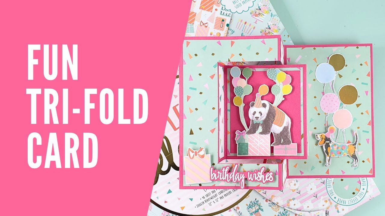 Create a Fun Tri Fold Card - YouTube