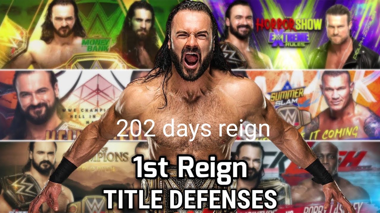 Every drew McIntyre title defence 202 days🔥🔥🔥 #wwe#shorts# ...