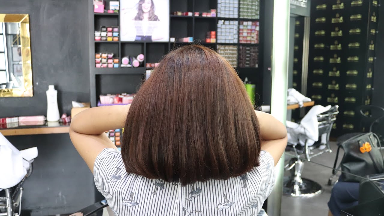 gunting rambut cewe model shot oval model 2020(cutting hair women oval ...