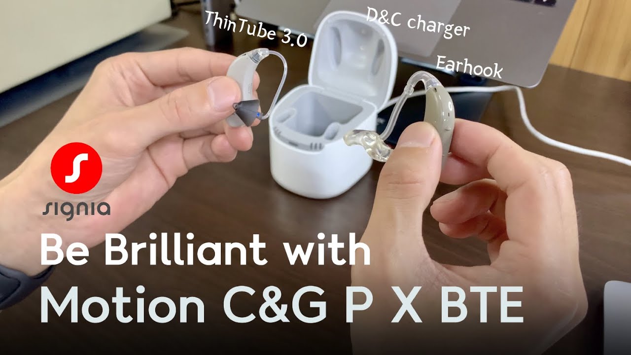 Signia Motion C&G P X - Rechargeable BTE hearing aids - YouTube