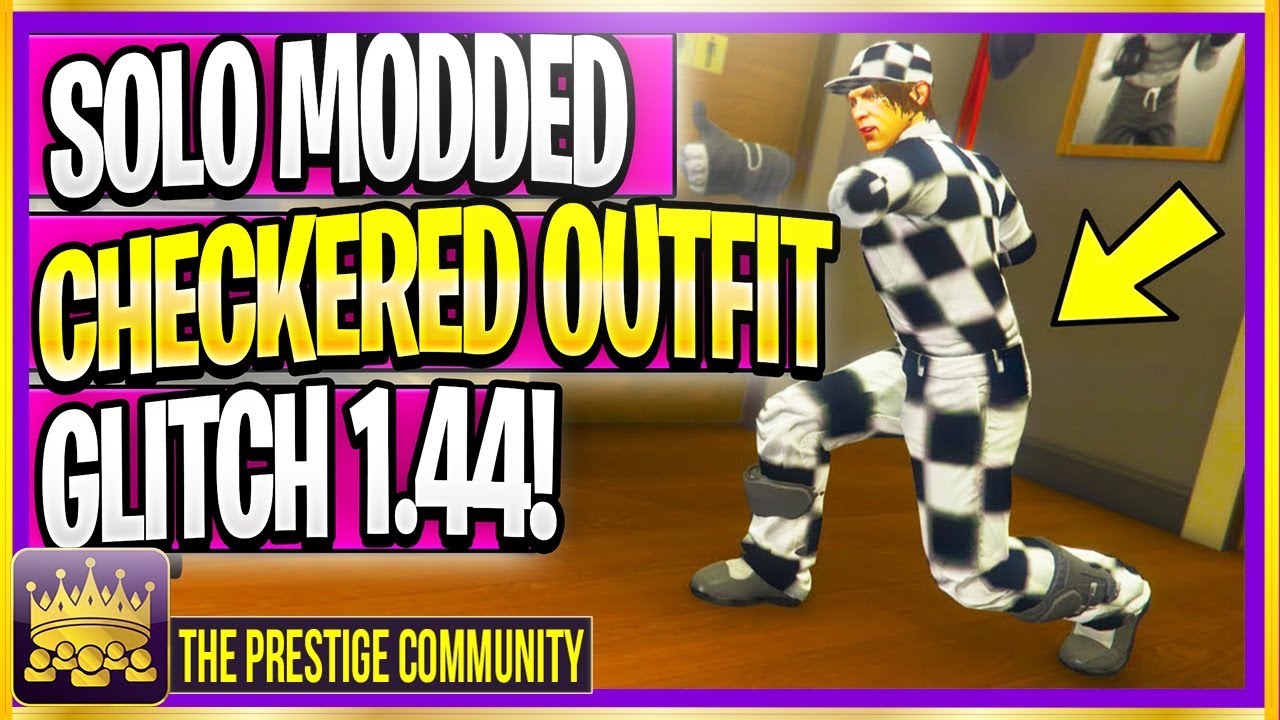 🔥GTA 5 CHECKERED OUTFIT GLITCH 1.44 (New SOLO) Modded Checkerboard ...
