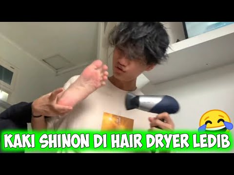 Momen ketika kaki shinon di hair dryer @ledib