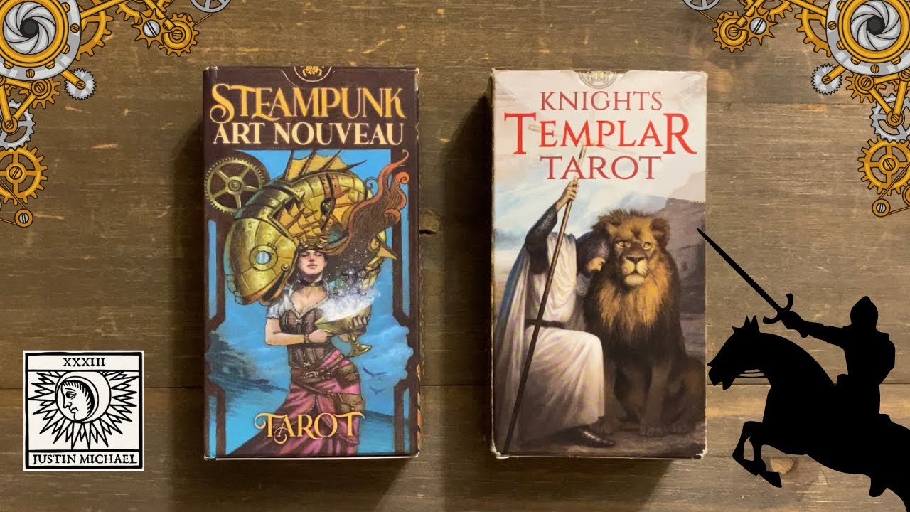 Knights Templar Tarot and Steampunk Art Nouveau Tarot, Review - YouTube