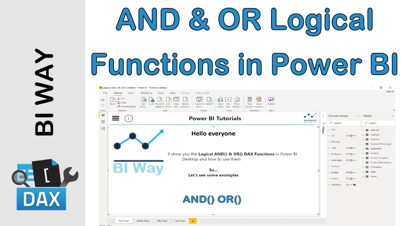 DAX Language - AND and OR Functions in Power BI - YouTube