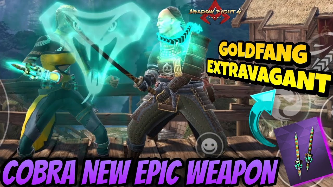 Cobra's new EPIC weapon🔥🔥 Goldfang Extravagant 🐍⚔️ - Shadow Fight 4 ...