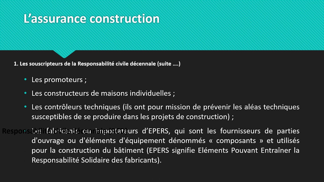L' Assurance construction - YouTube