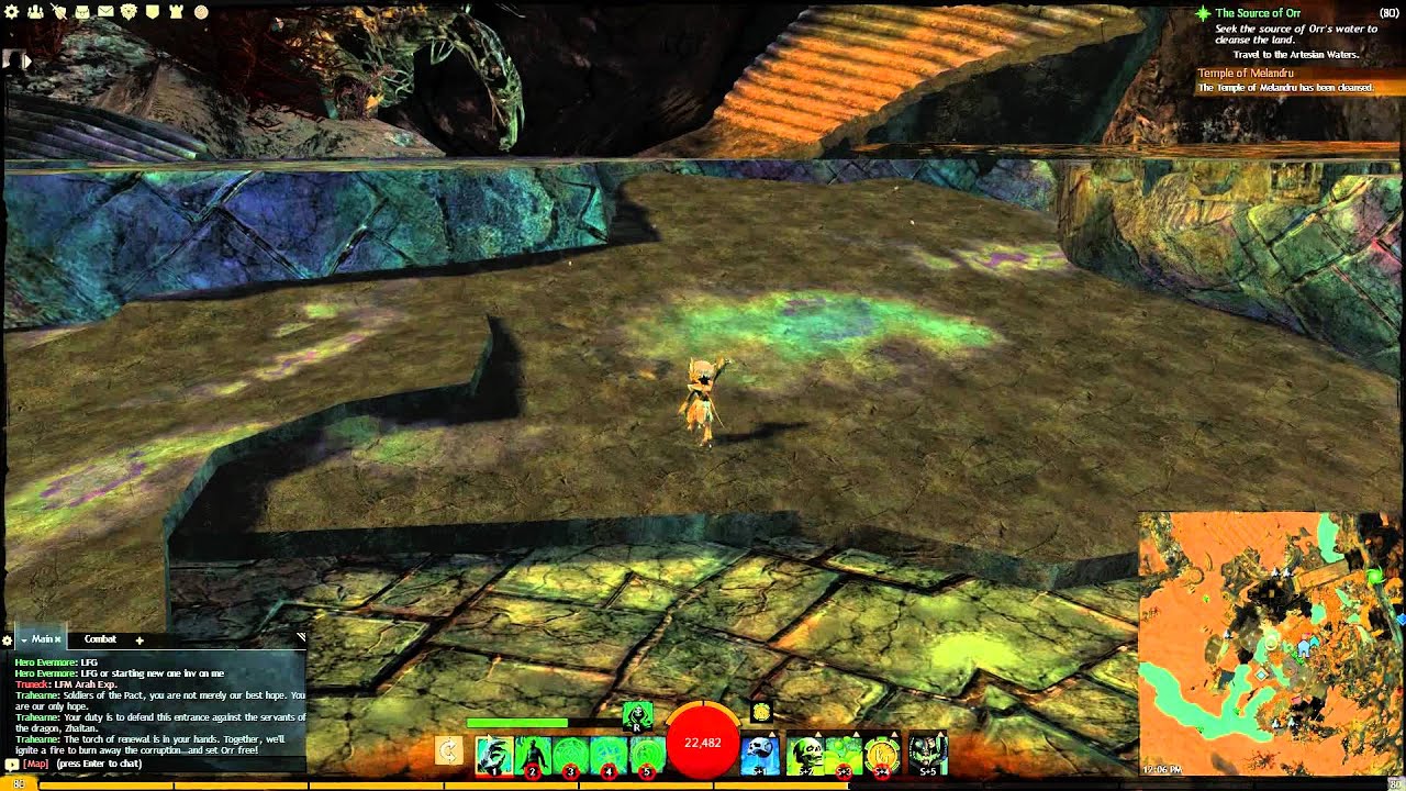 Guild Wars 2 How to get to the Artesian Waters - The Source of Orr ...