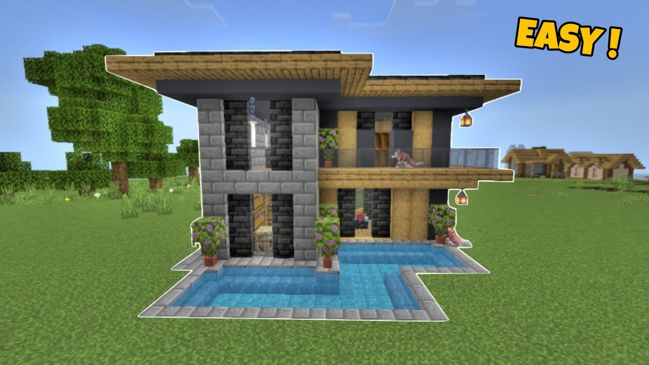 Mini Modern House 🏠 In Minecraft (Tutorial) - Easy - YouTube