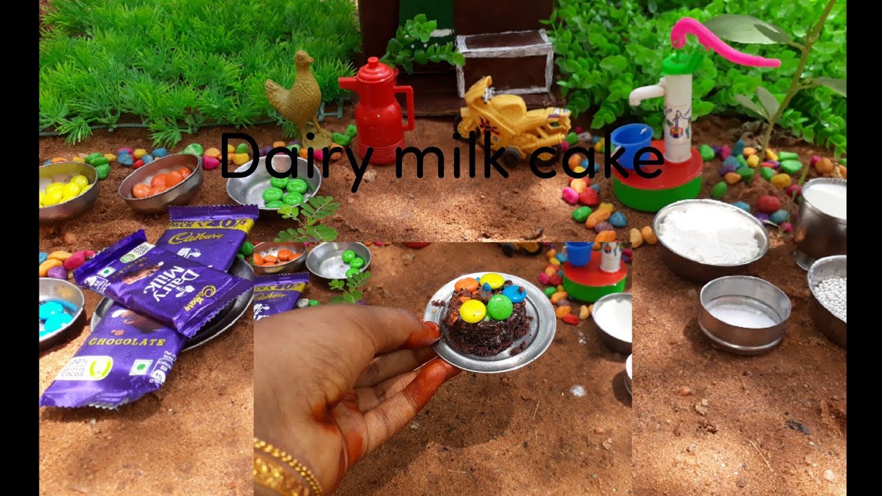 miniature dairy milk chocolate cake / mini chef kitchen recipes - YouTube