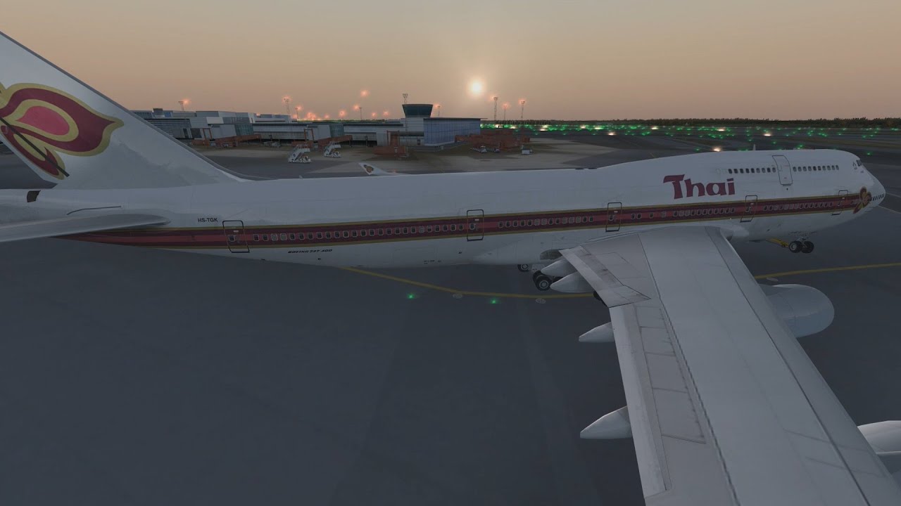 FSX | Thai Airways Stockholm (ESSA) to Bangkok (VTBS) | 747-400 - YouTube
