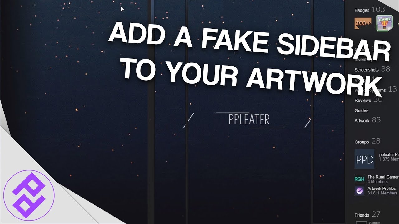 ADD A FAKE SIDEBAR TO YOUR ARTWORK - YouTube
