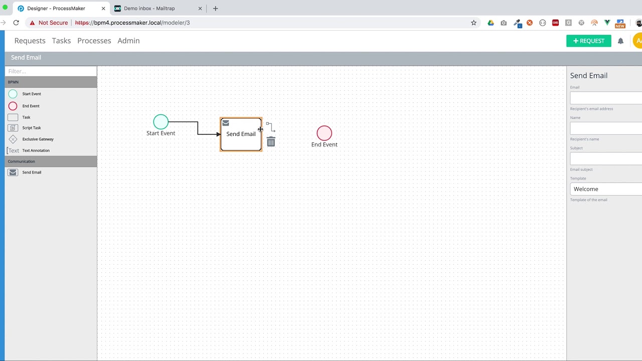 ProcessMaker 4 - Email Connector - YouTube