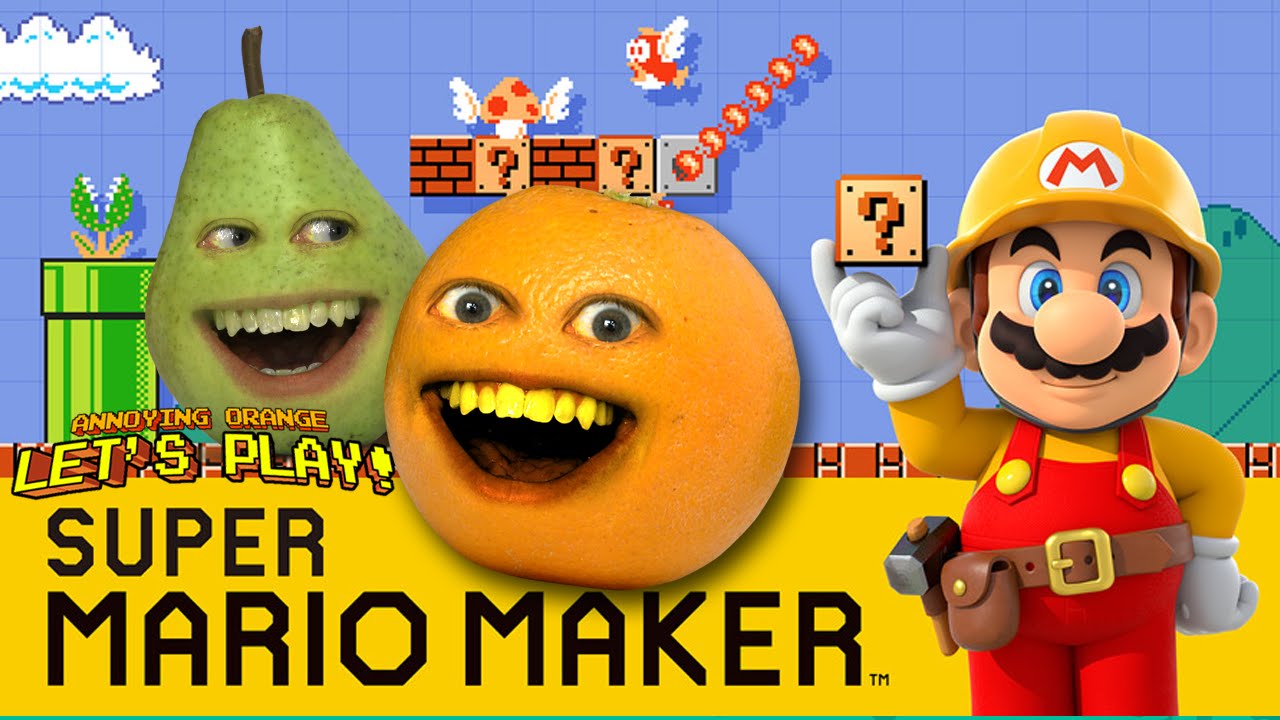 Annoying Orange and Pear Plays - Super Mario Maker: THUNDERWEAR! - YouTube
