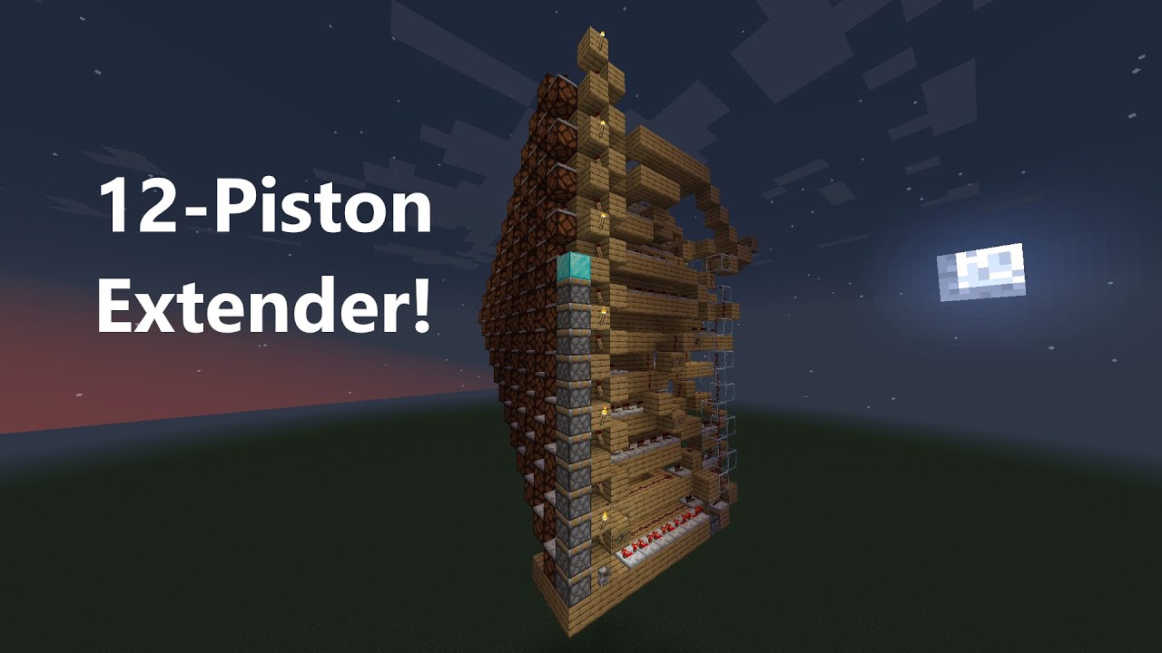 Very Fast Vertical Duodecople Piston Extender! (12 PISTONS!) - YouTube