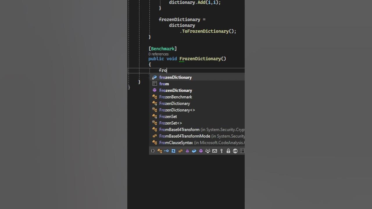 C# Performance Optimization : FrozenDictionary Benchmark #csharp #programming #dotnet #code ...