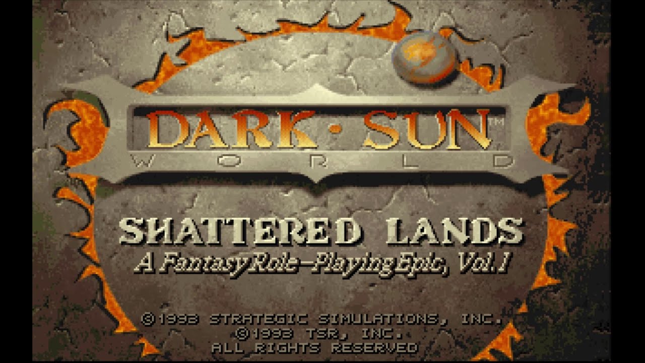 Dark Sun : Shattered Lands (PC) – Introduction et écran-titre (VGA ...