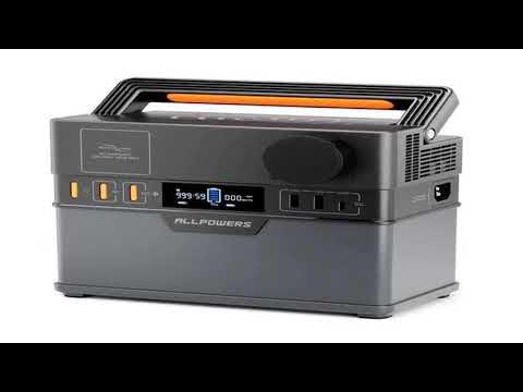 ALLPOWERS 110V 220V AC 300W Power Station Pure Sine Wave 288Wh Portable Generator Powering - YouTube