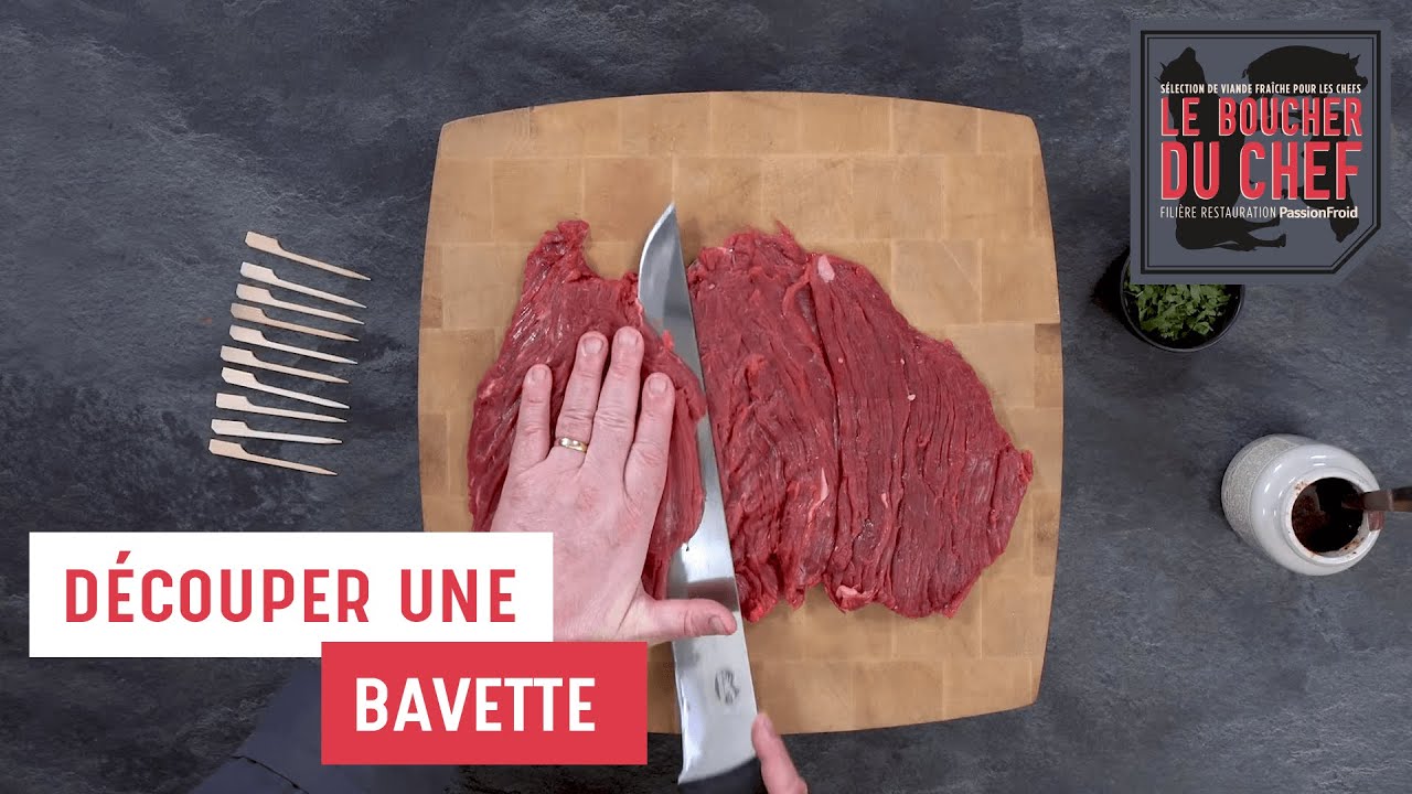 Découper une bavette - YouTube