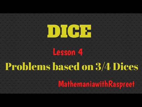 || DICE- Problems based on 3/4 Dices || - YouTube