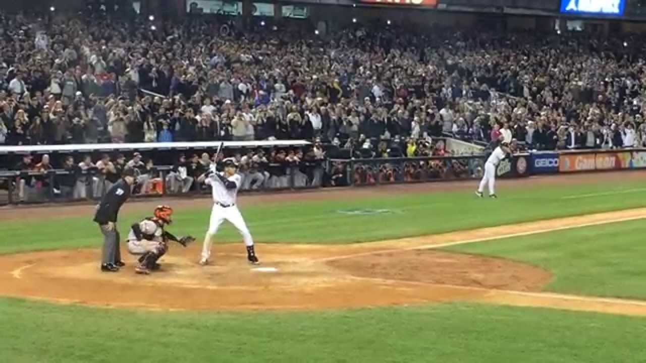 Derek Jeter's Final At-Bat - Walk off [Crowd View HD] - YouTube