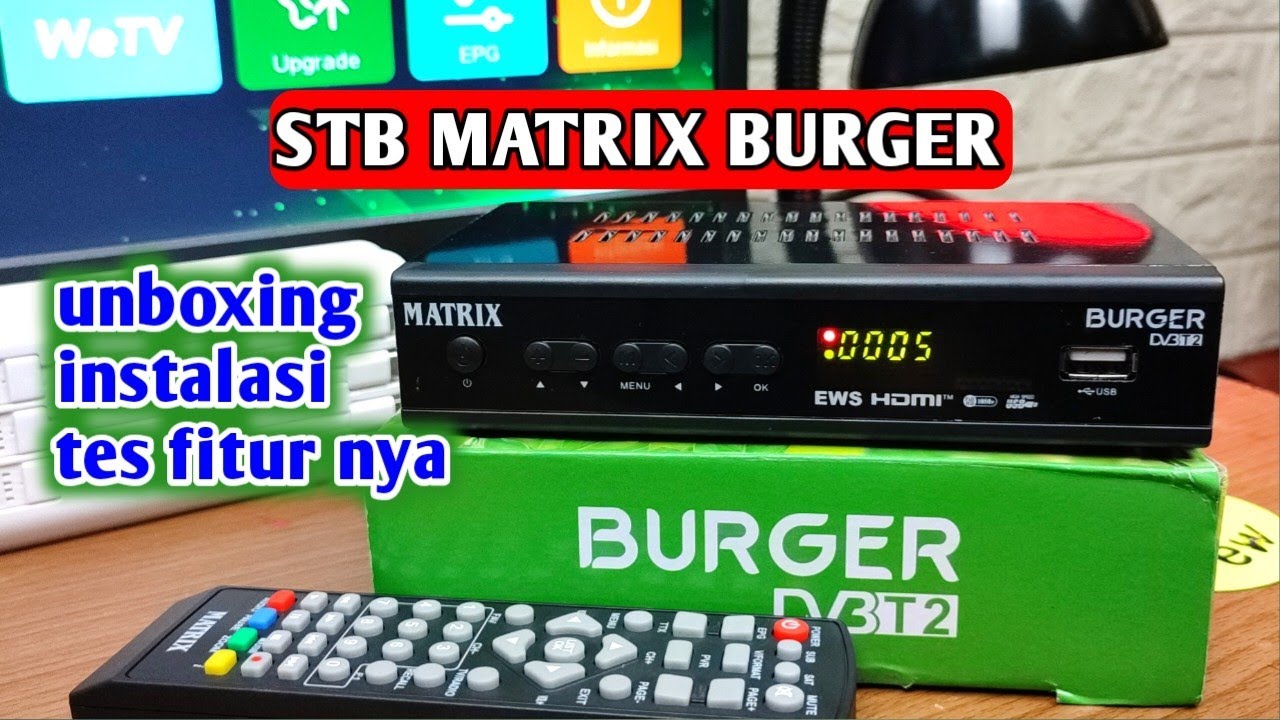 Stb Matrix Burger + Cara Pasang Set Top Box Matrix Apple Burger Hijau ...