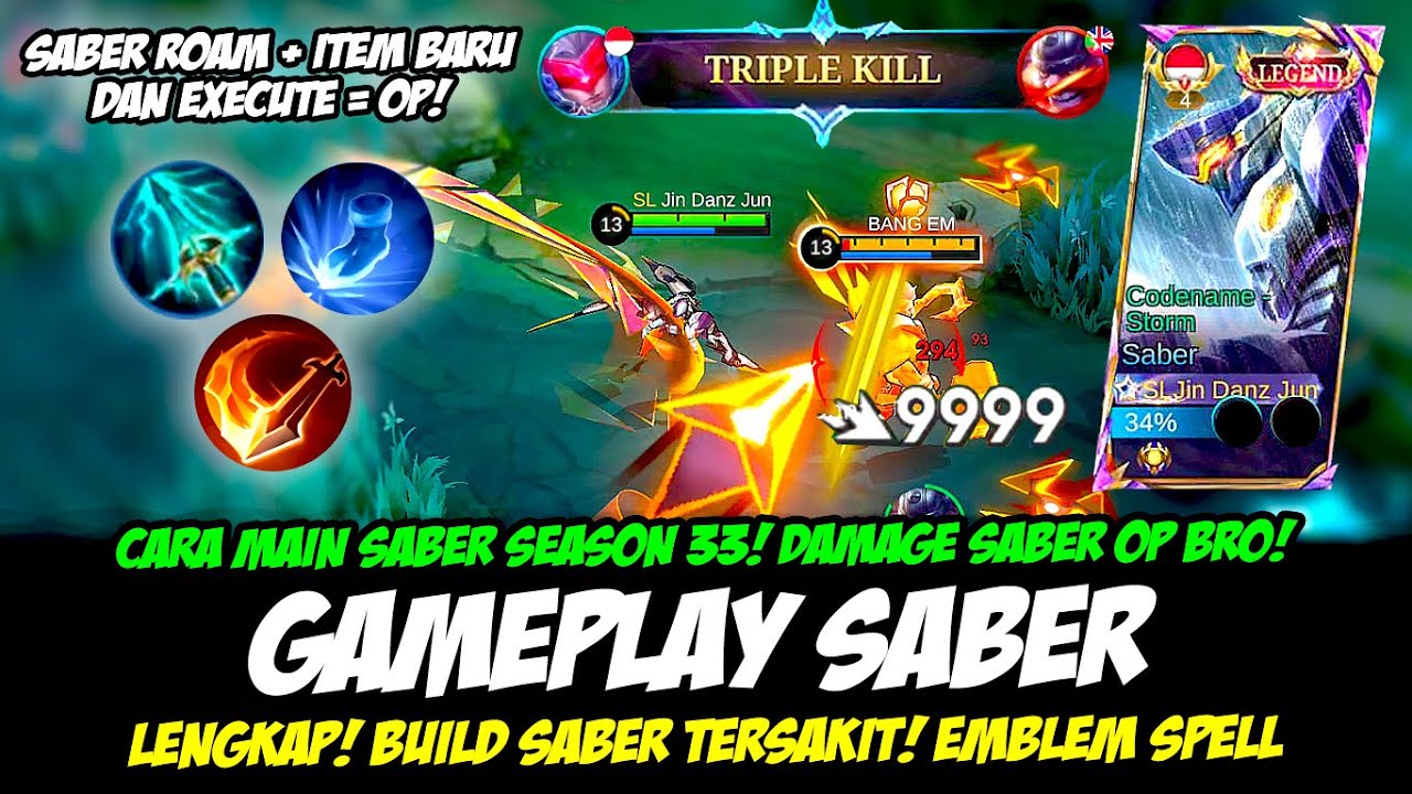 SABER ITEM BARU + SABER 1 HIT NIH CARA MAIN SABER TERBARU + BUILD SABER ...