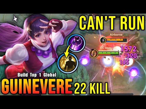YOU CAN'T RUN!! 22 Kills Guinevere KOF Skin Best Build Offlane - Build Top 1 Global Guinevere ~ MLBB