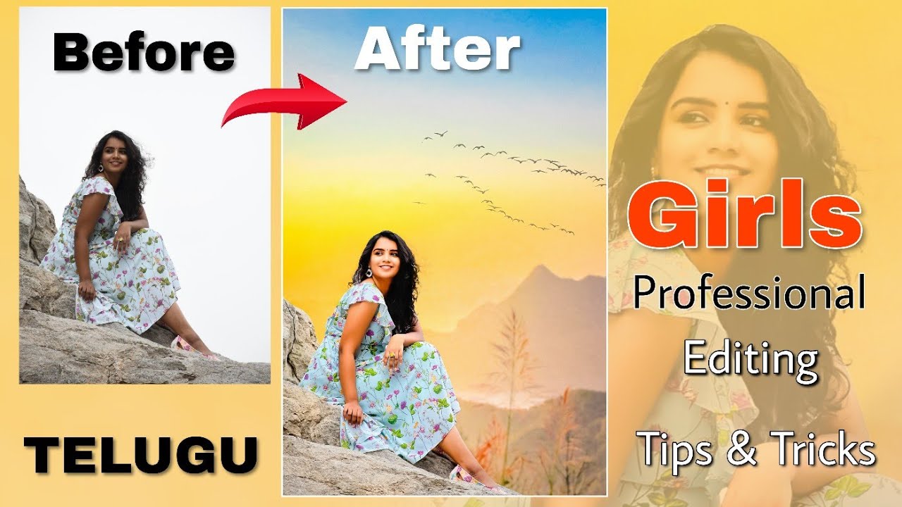 Girls Photo Editing in Village tech Prasad||Girls Photo Editing Tips ...