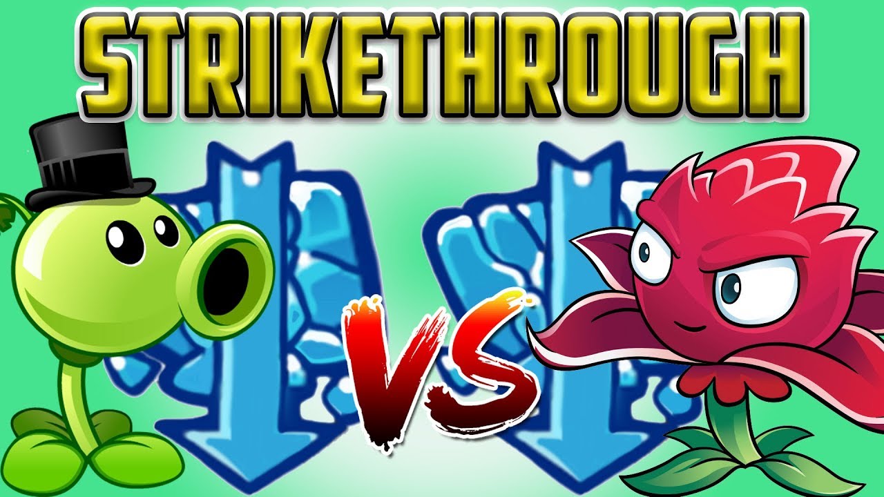 Plants vs Zombies 2 Epic Hack - The Strikethrough Peashooter vs ...