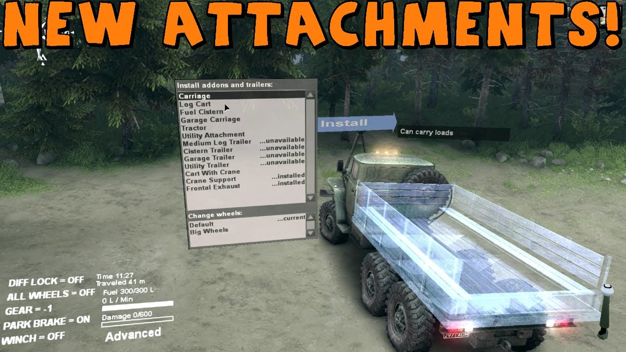 Spin Tires | Full Version Beta | New Truck Types and Attachments! - YouTube