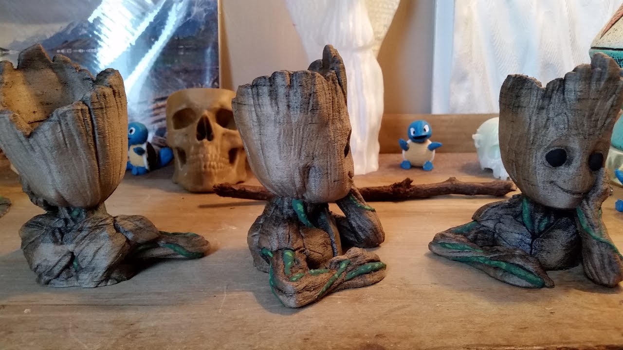 Baby Groot Stained! - YouTube