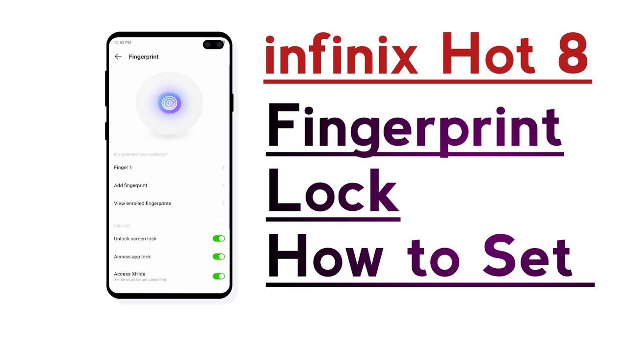 infinix Hot 8 Fingerprint Lock How to Set - YouTube