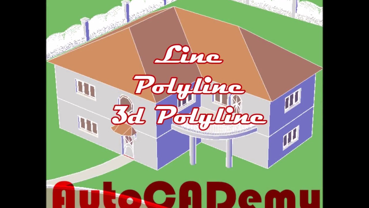 LINE, PLINE and 3DPOLY in AutoCAD 2016 - AutoCADemy - YouTube
