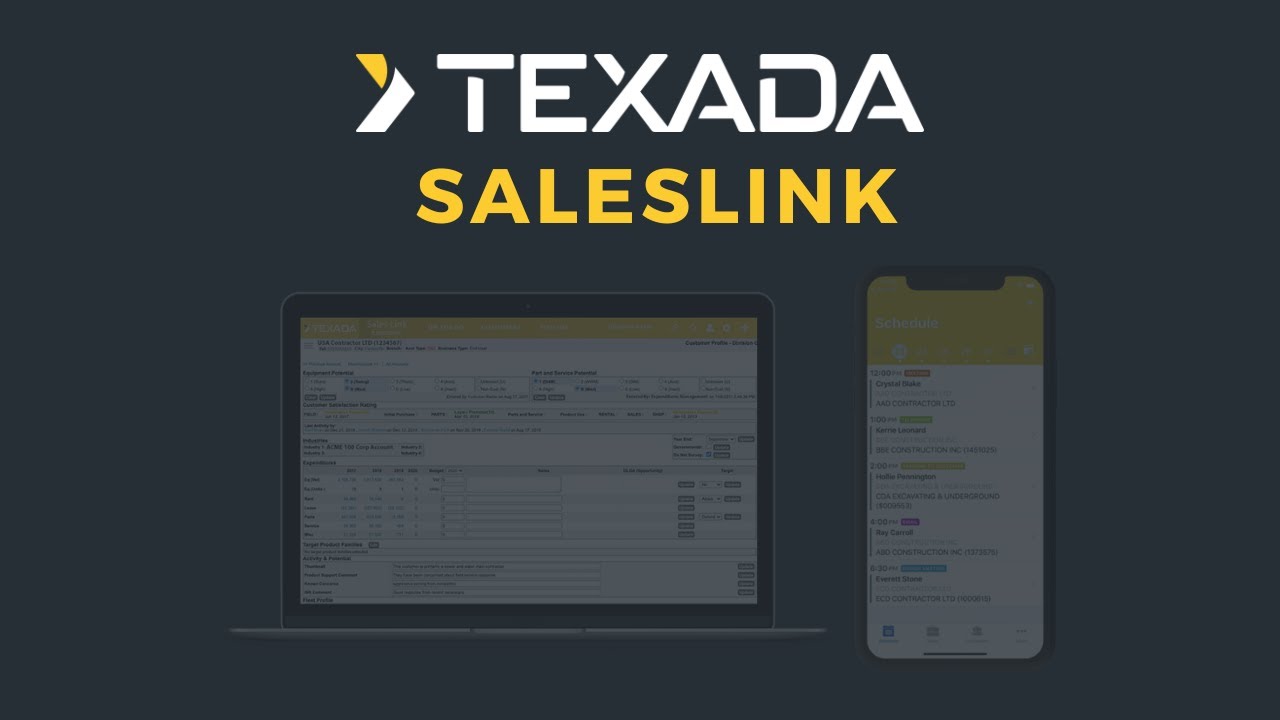 Texada SalesLink CRM Workflow Overview - YouTube