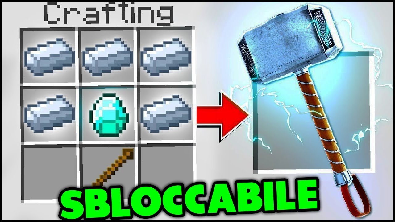 TRUCCO per SBLOCCARE il MARTELLO DI THOR su MINECRAFT ita! - YouTube