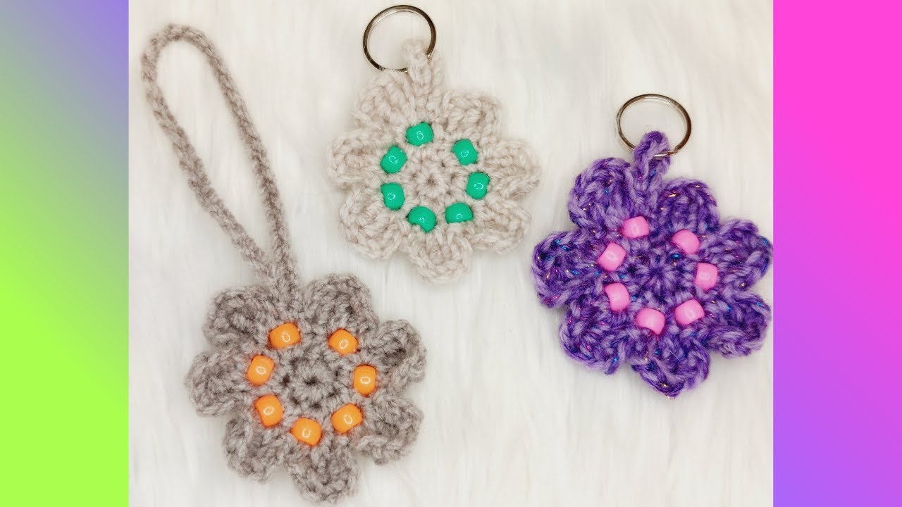 DIY Crochet Fidget Keychain for Anxiety Relief | Easy Pony Beads ...