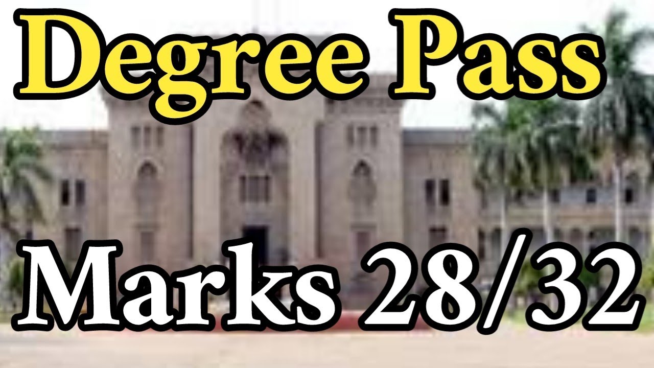 Degree Pass Marks - YouTube