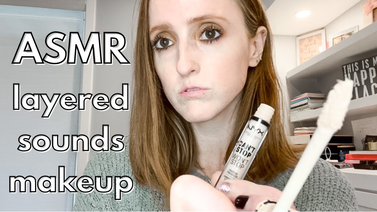 Doing your ASMR makeup in 4 minutes | layered sounds & mouth sounds ...