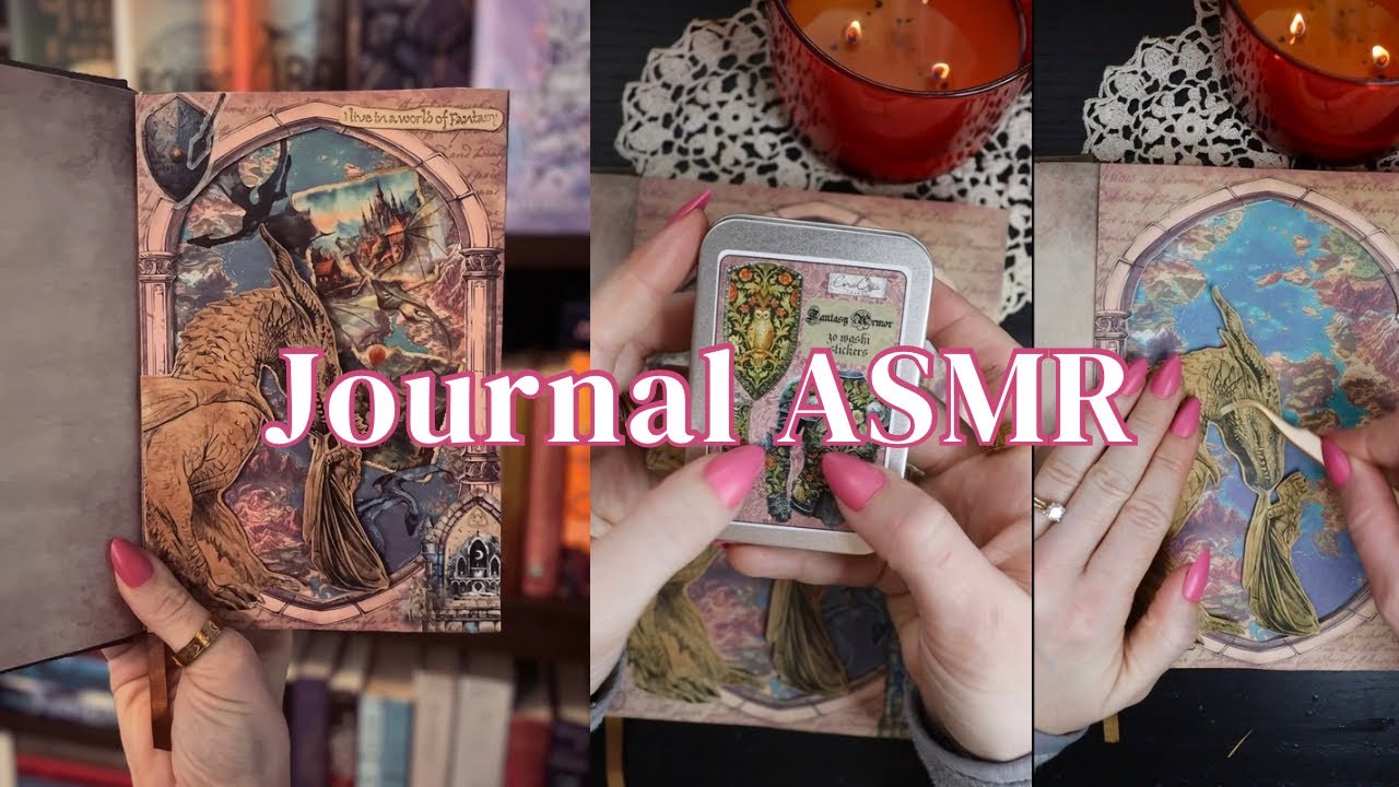 ASMR Creative Journal With Me - Sounds For Relaxation - YouTube
