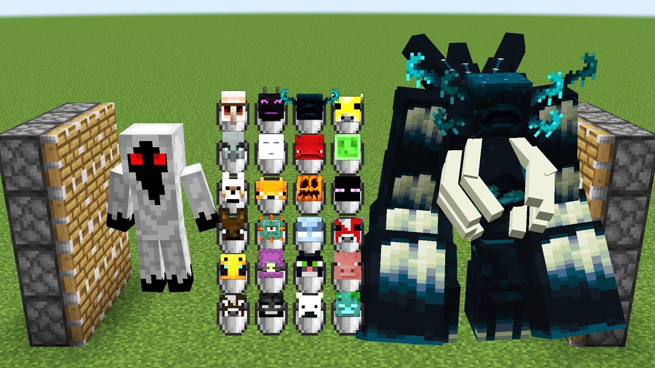 mutant warden + x303 entity 303 + all mobs in bucket - YouTube