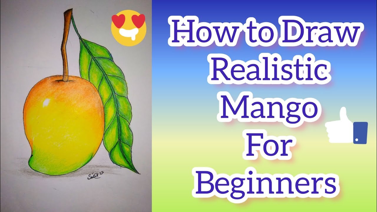 How to draw Realistic Mango || Colour pencil drawing #art #viral # ...