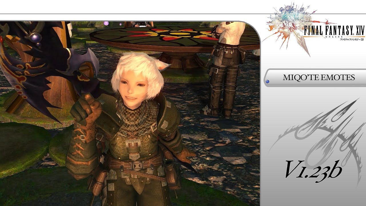 Final Fantasy XIV v1.23b: Miqo'te Emotes - YouTube