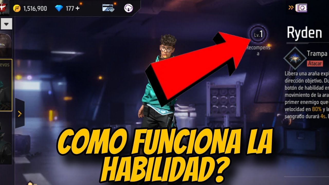 COMO FUNCIONA EL PERSONAJE RYDEN DE FREE FIRE - ES UNA BUENA HABILIDAD ...