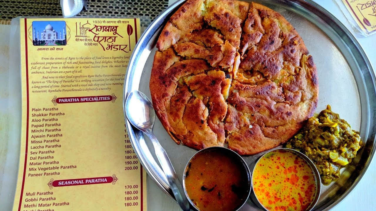 Ram Babu Paratha Bhandar Agra - Famous Paratha Place in Agra - YouTube