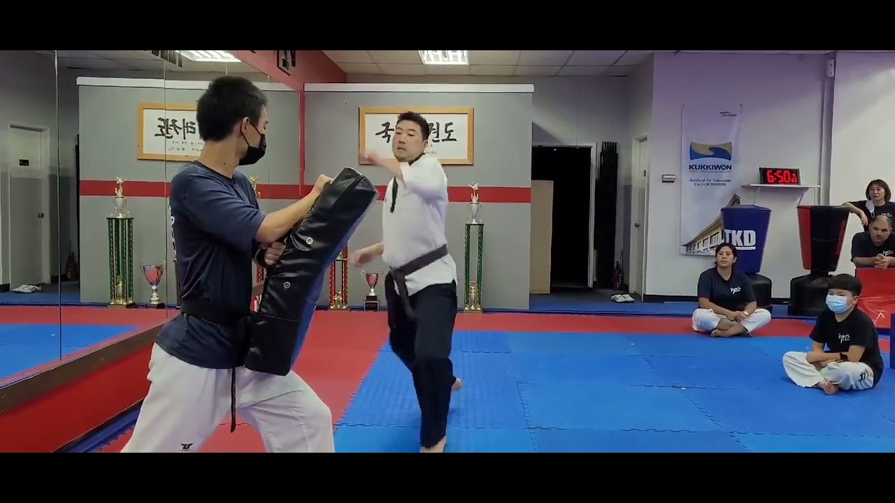 Master Sohn's demonstration. -Sliding round house kick- - YouTube