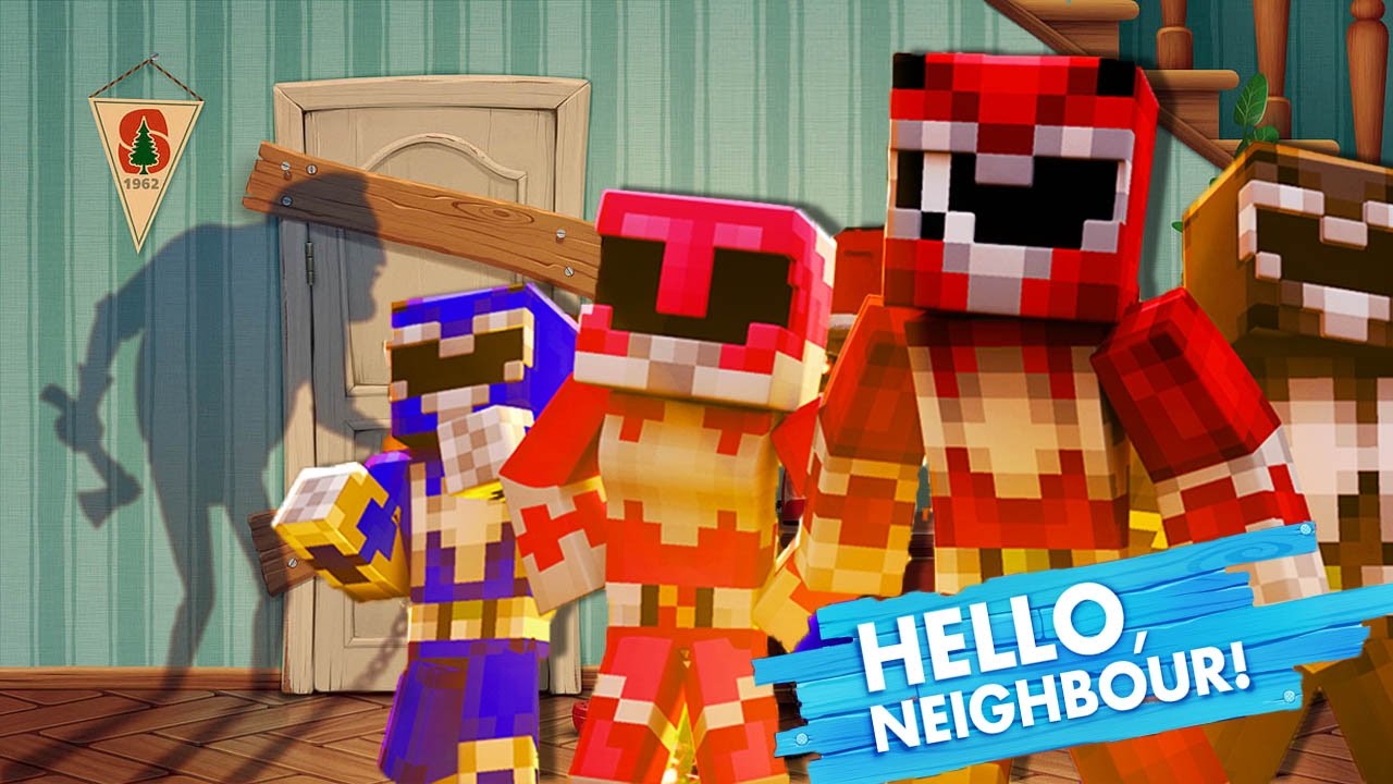 Minecraft POWER RANGERS SNEAK INTO THE NEIGHBOURS HOUSE! - YouTube