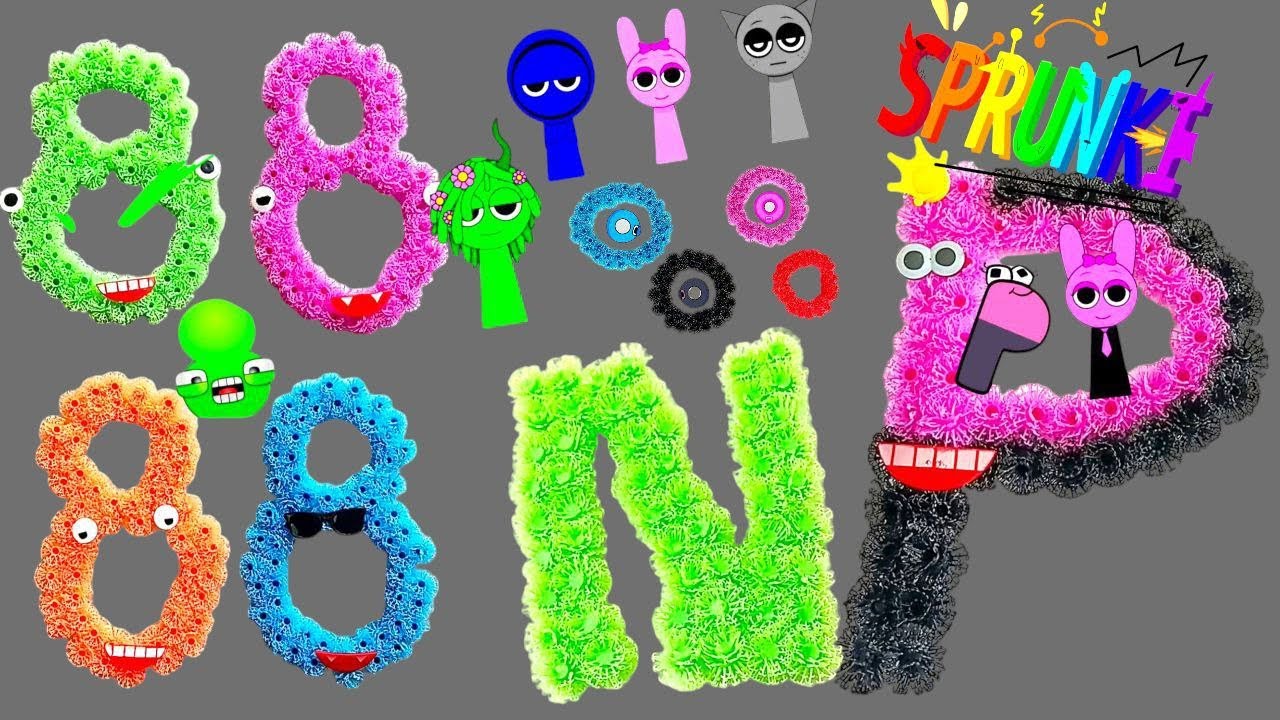 How To Easily Make Rainbow Letters, Alphabet lore, Sprunki , Find Half ...